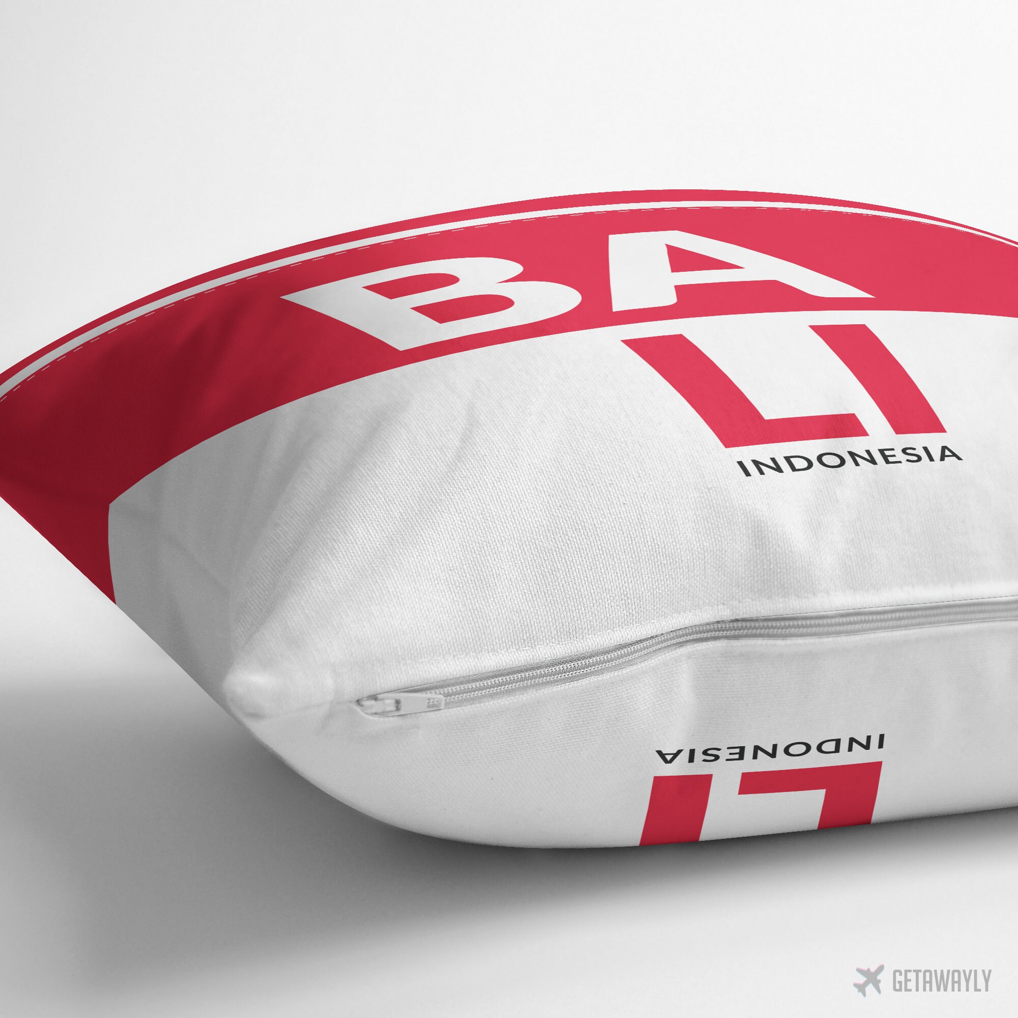 Bali Throw Pillow Bali Travel Memory Indonesia Flag Colors Travel Gift ...