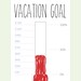 Vacation Goal Printable Poster - Color in Thermometer - Vacation ...