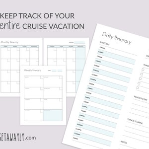 Cruise Vacation Planner Printable - Cruise Planning Essentials ...