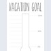 Vacation Goal Printable Poster - Color in Thermometer - Vacation ...