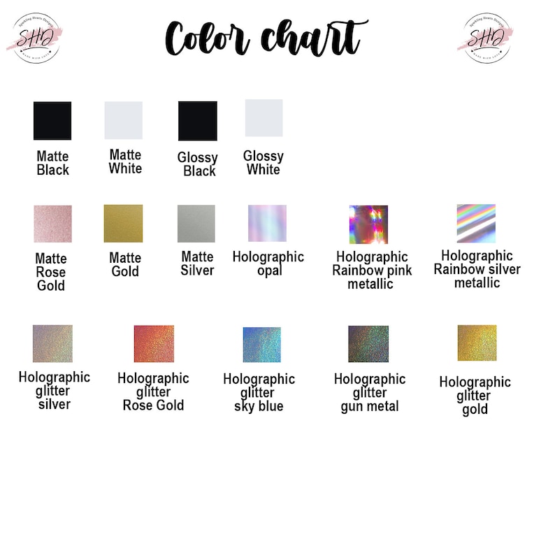 Moon Phases Vinyl Decal Stickers. Holographic Solid Color - Etsy