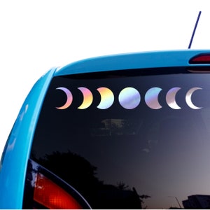 Moon Phases Vinyl Decal Stickers, Holographic or Solid Color - Etsy
