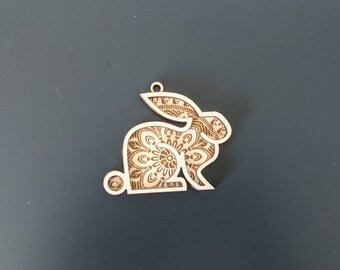 Black Rabbit Ornament - Etsy