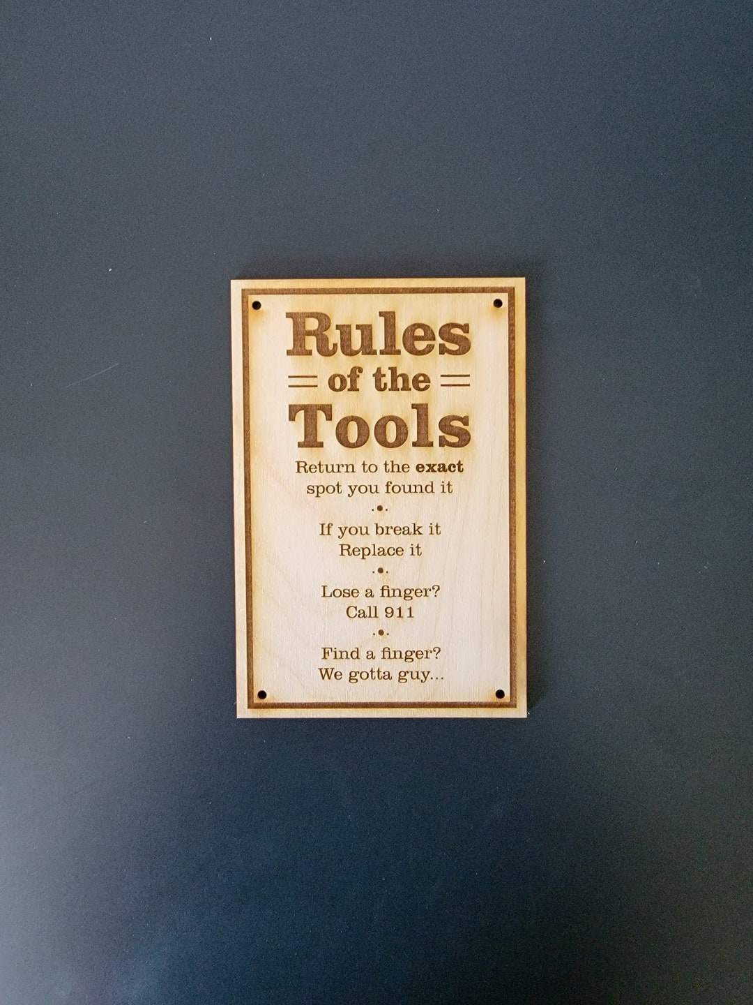 Rules of the Tools Sign - Etsy