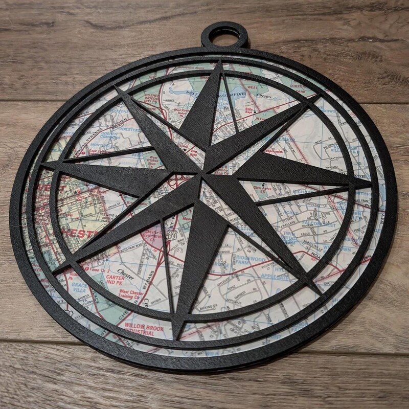 Wooden Compass Wall Art - Etsy