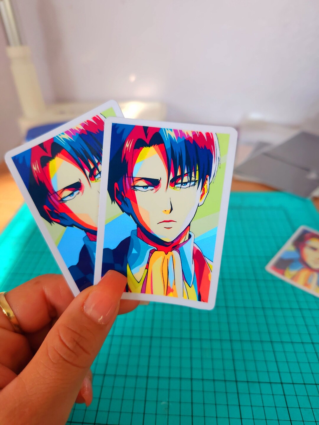 2pcs Attack on Titan Levi Ackerman Stickers for Laptopwater - Etsy