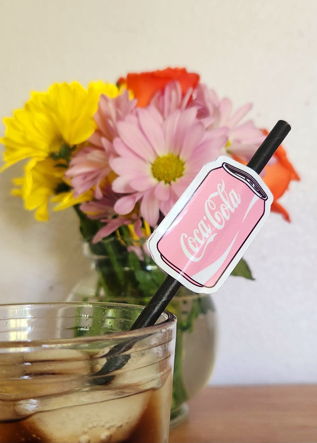 Set of 24pc of Pink Coca Cola Straws Decoration Great for Birthdays ...