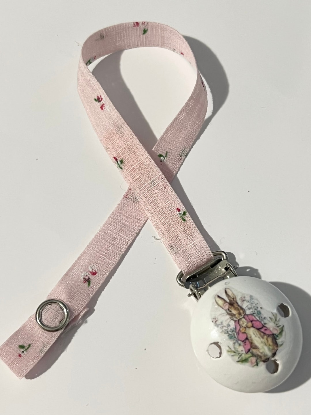 New Beautiful Pink Cotton Ribbon Floral Flopsy Bunny Baby/reborn Ribbon ...
