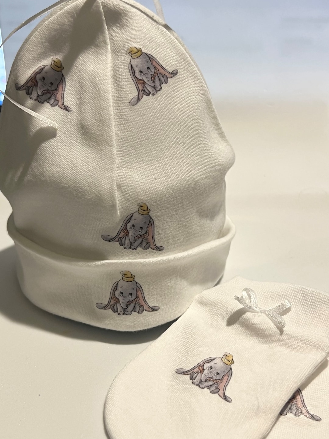 Baby Dumbo Newborn Hat and Scratch Mittens Set. Any Design in My Store ...