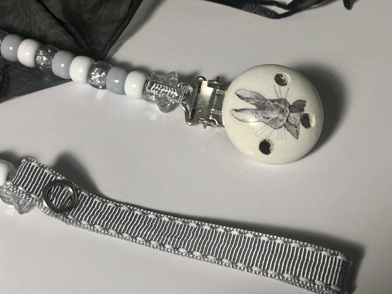 New Grey Peter Rabbit Personalised Dummy Pacifier Clip - Etsy UK