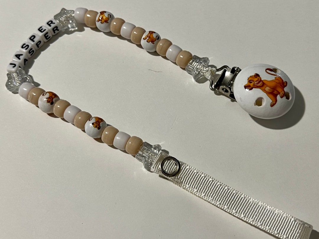 New! Beautiful Lion King Personalised Dummy Pacifier Clip With Lion ...