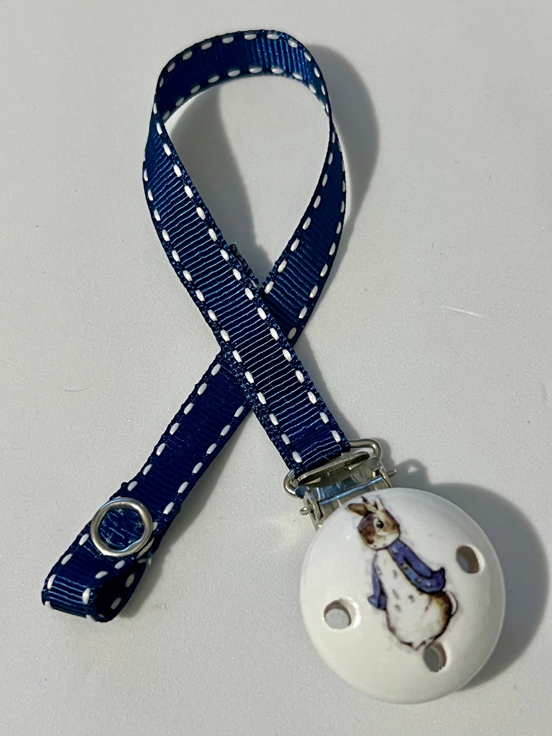 Navy Peter Rabbit Baby/reborn Ribbon Dummy Clip - Etsy