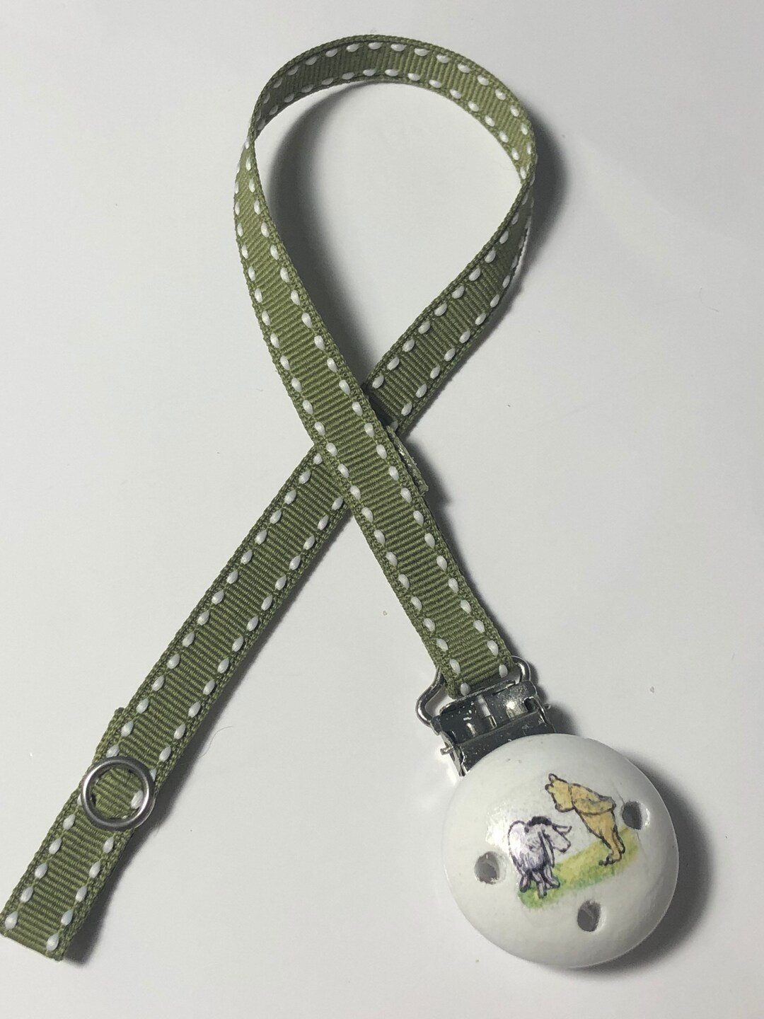 Khaki Green Pooh and Eeyore Baby/reborn Ribbon Dummy Clip - Etsy
