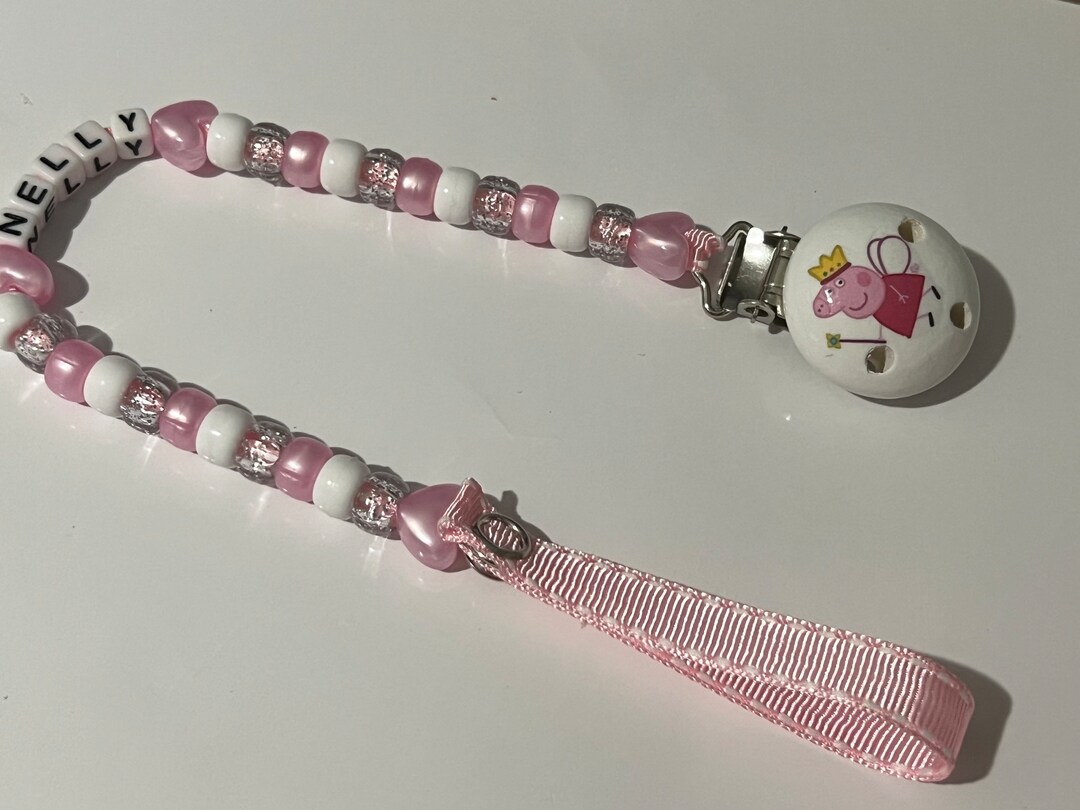 New! Peppa Pig Personalised Dummy Pacifier Clip - Etsy