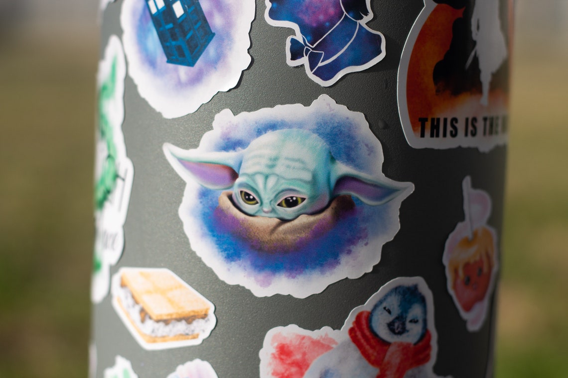 Grogu Watercolor Sticker | Etsy