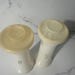 Vintage Tupperware Salt & Pepper Shakers Silver Letters Hourglass 718-1 ...
