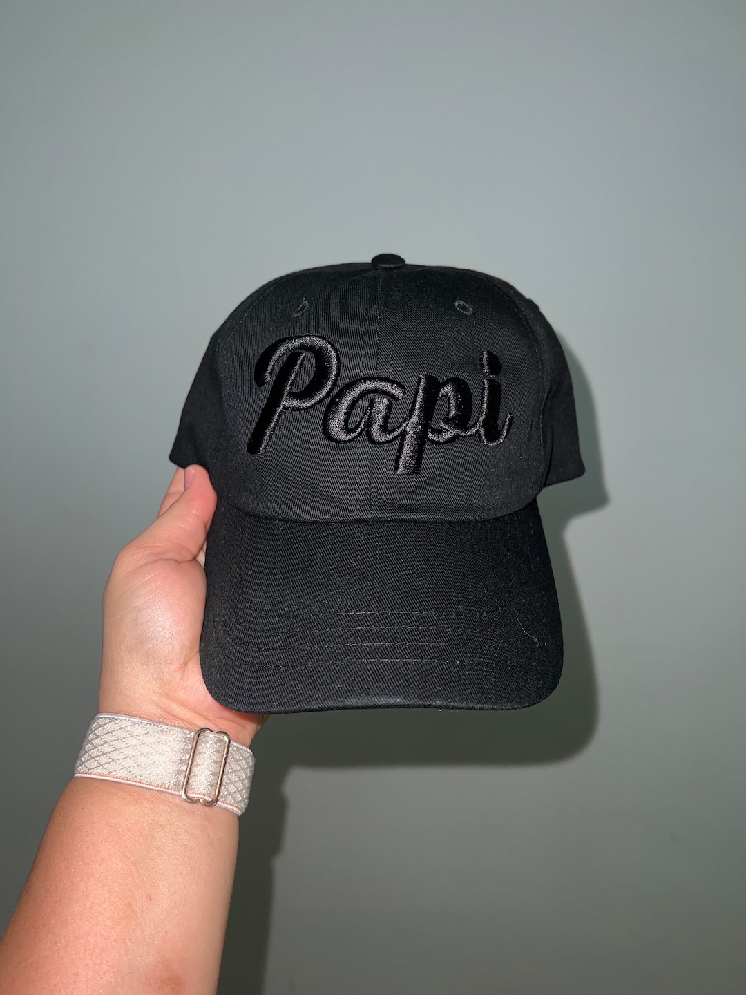 Papi Hat Puff Letters Hat Embroidery Dad Hat - Etsy