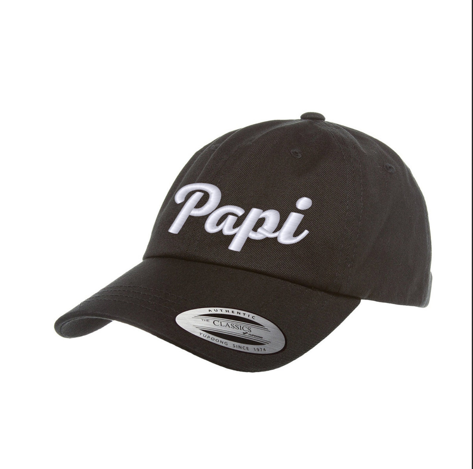 Papi Hat | Puff Letters Hat | Embroidery | Dad Hat - Etsy