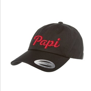 Papi Hat | Puff Letters Hat | Embroidery | Dad Hat - Etsy