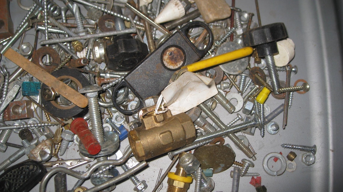 Grandpa's Junk Drawer Bolts, Nuts, Nails, Wood Screws, Sheet Metal ...