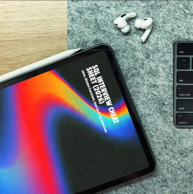 SQL Interview Cheat Sheet 2026 | Joins, Ctes, Window Functions, Common ...