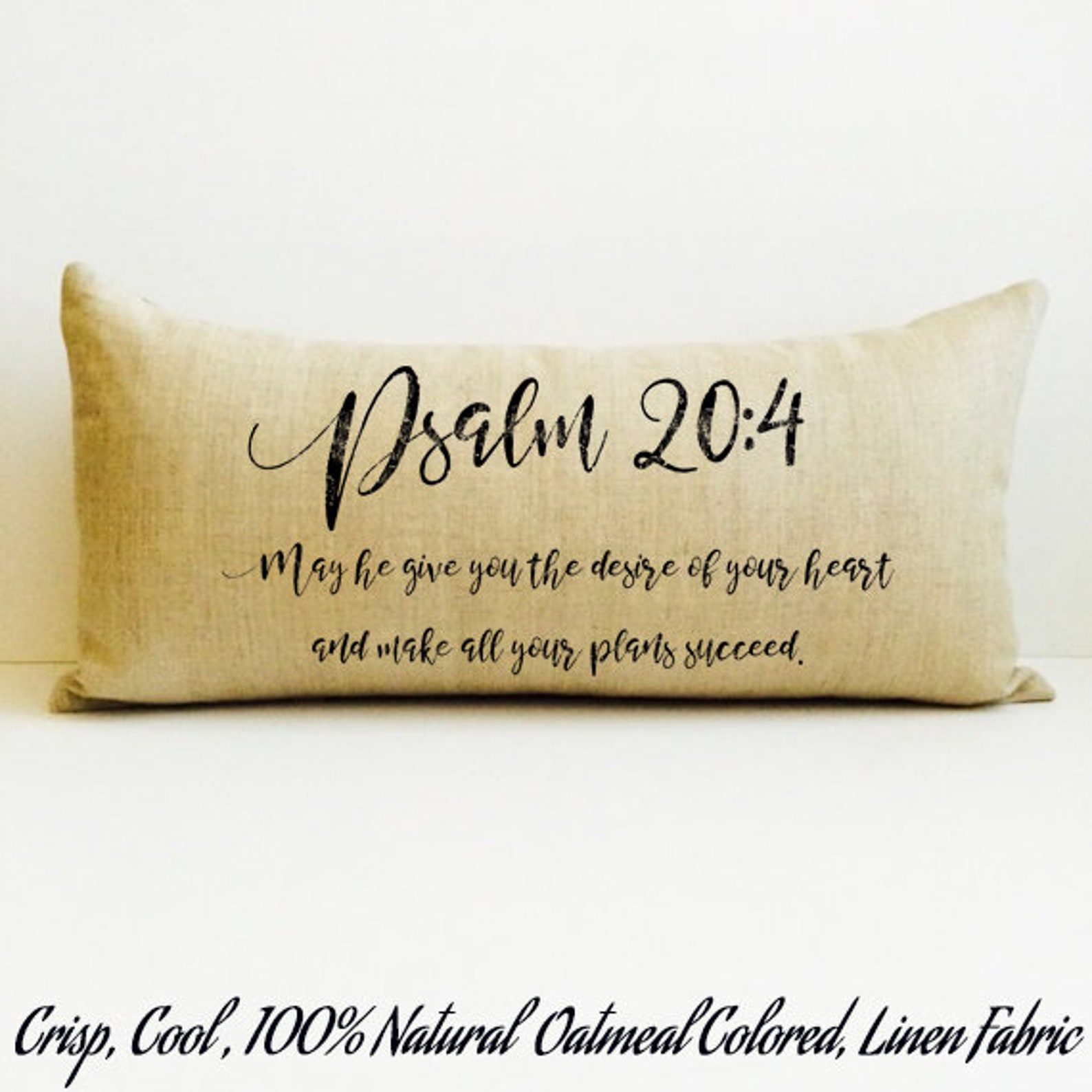 Psaume 20:4 verset biblique couverture doreiller lombaire | Etsy