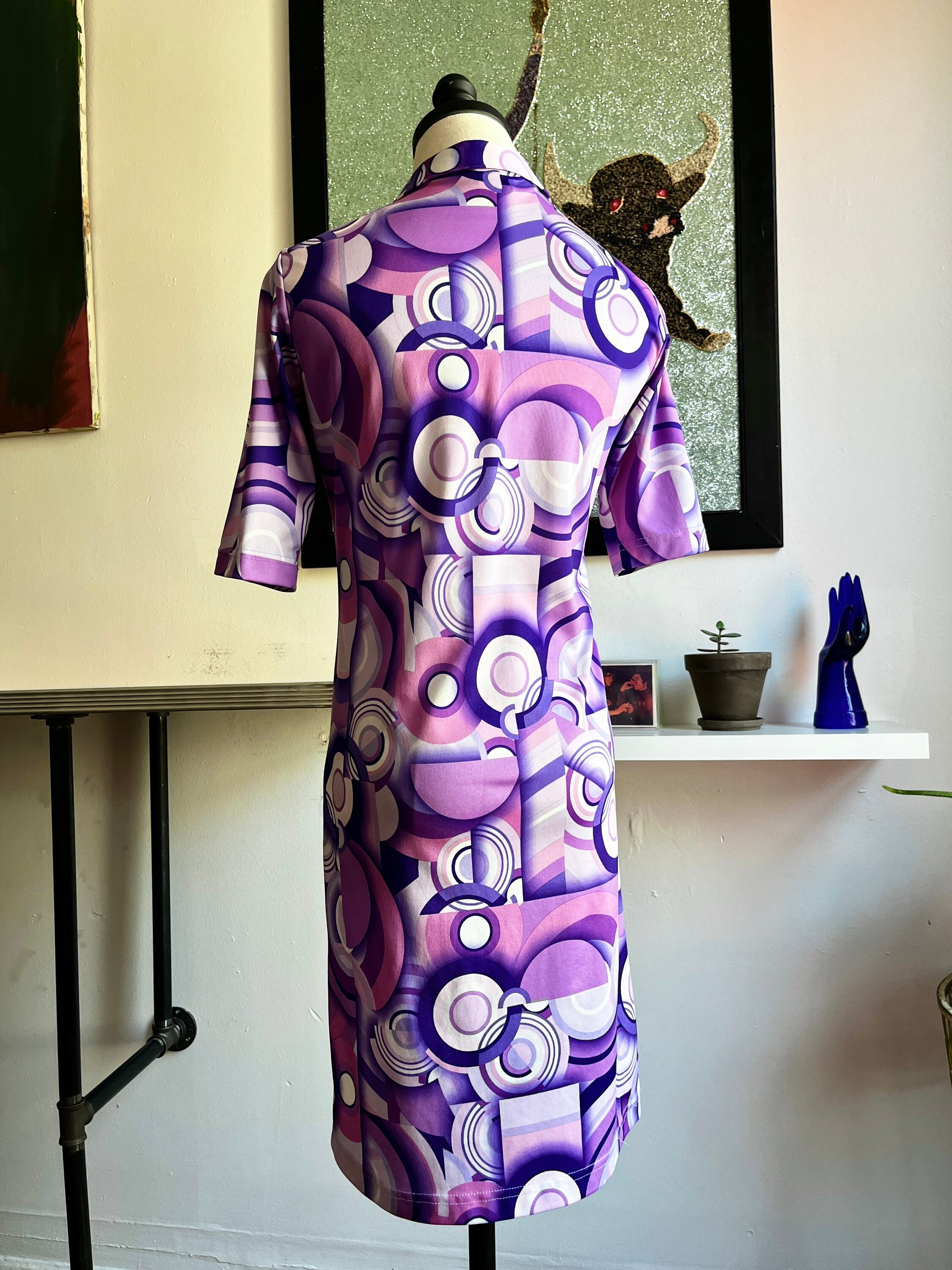 Y2K Vintage Micro Mini Dress 60s Psych Print Vintage - Etsy