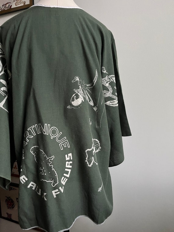 90s vintage tee tunic Martinique flower island shirt … - Gem