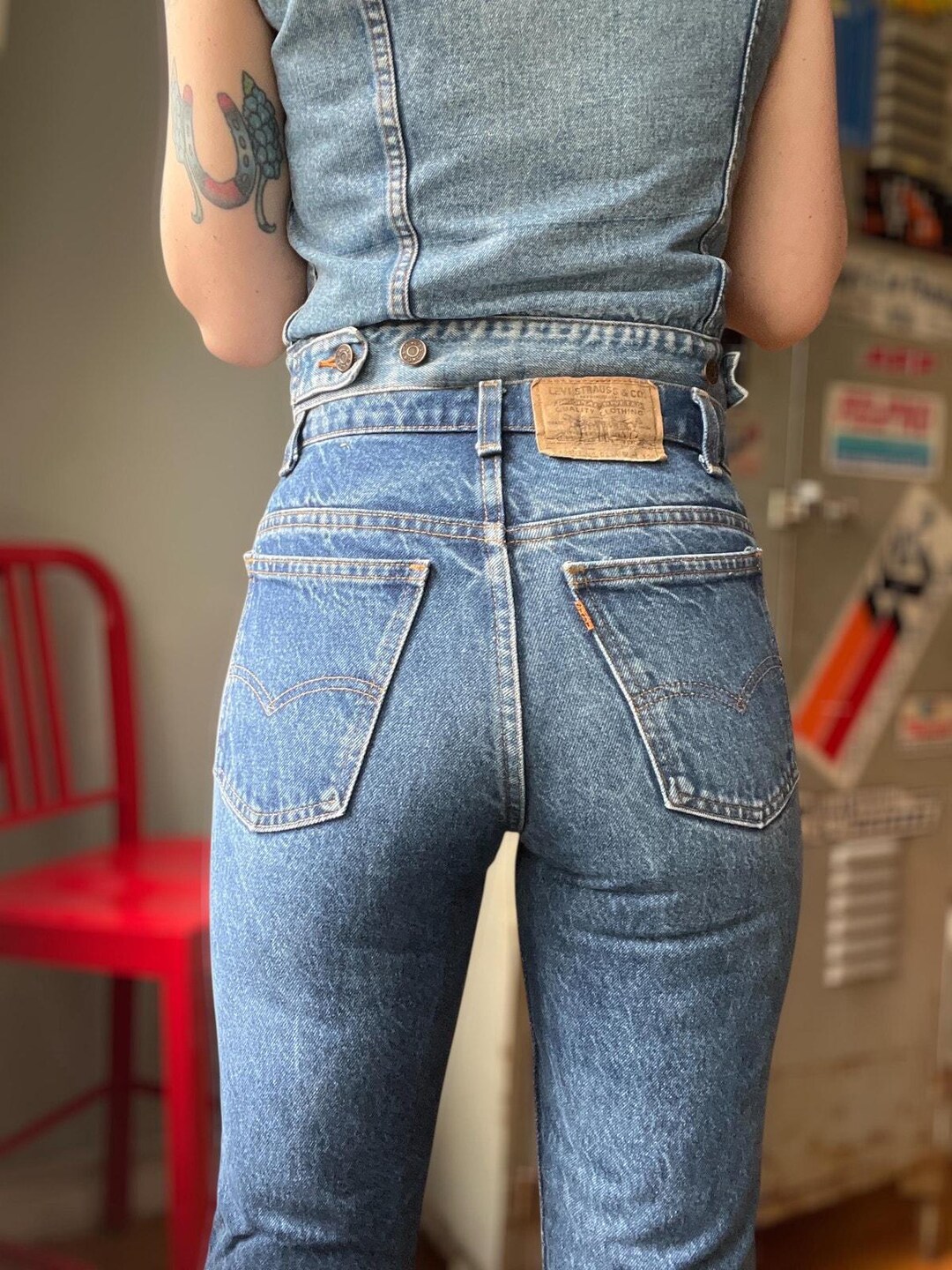 Vintage Levi's 509 Jeans | 80s Orange Tab, Relaxed Tapered Fit W29 - Etsy