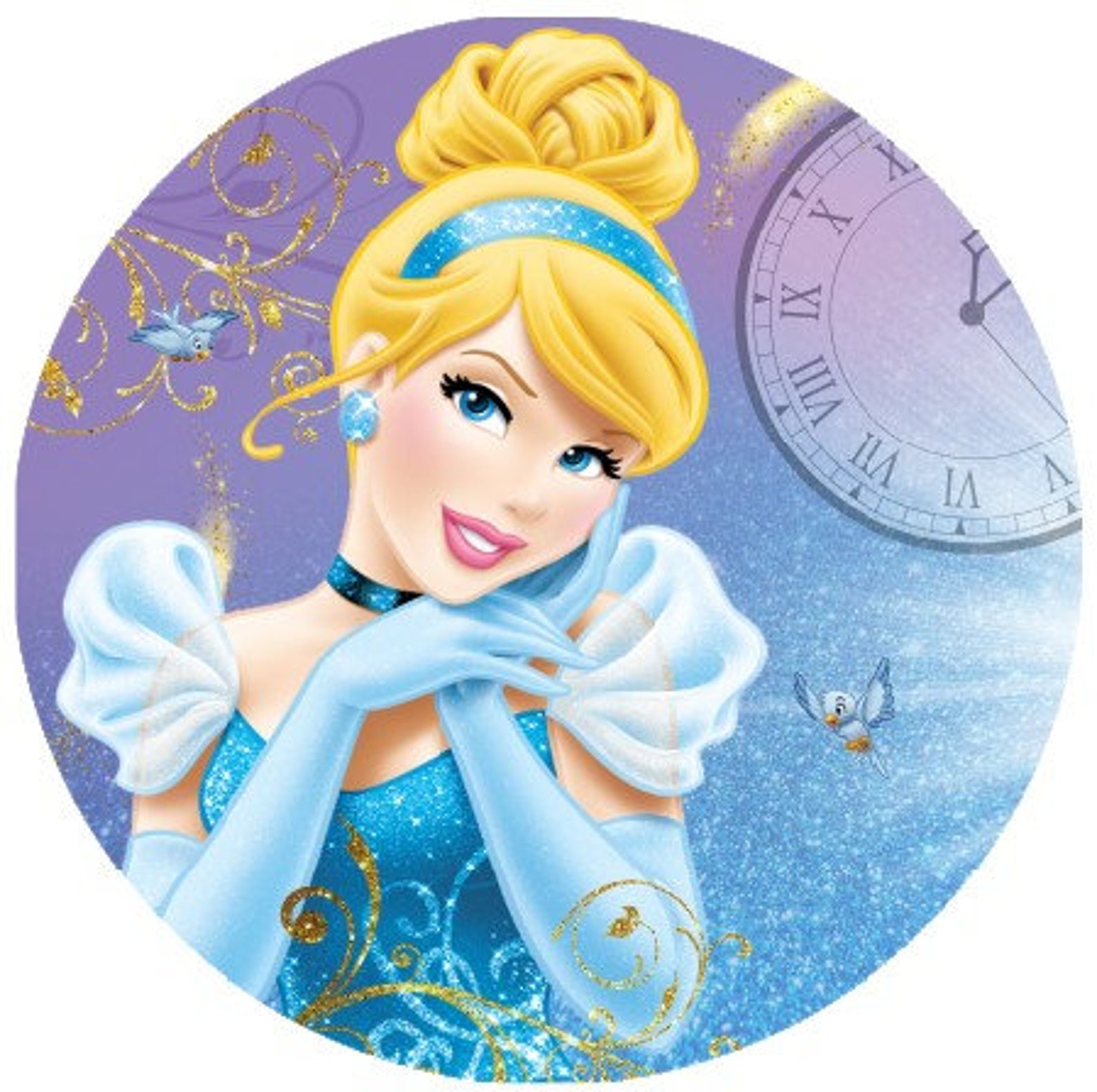 PRINTED CUSTOM Cinderella Deco Kit Round fabric backdrop | Etsy