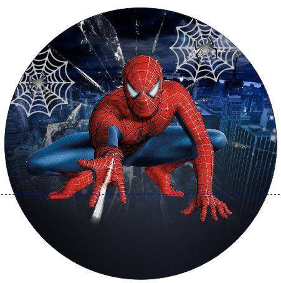 PRINTED CUSTOM Spider-man Spiderman Deco Kit Round fabric | Etsy