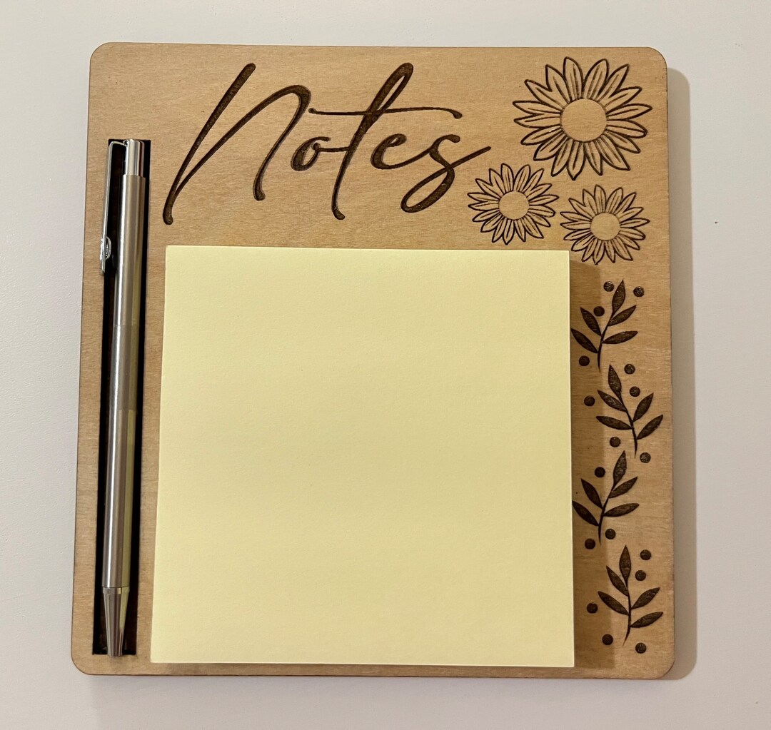 Personalized Post-it Note Holder, Post-it Note Pencil Holder ...