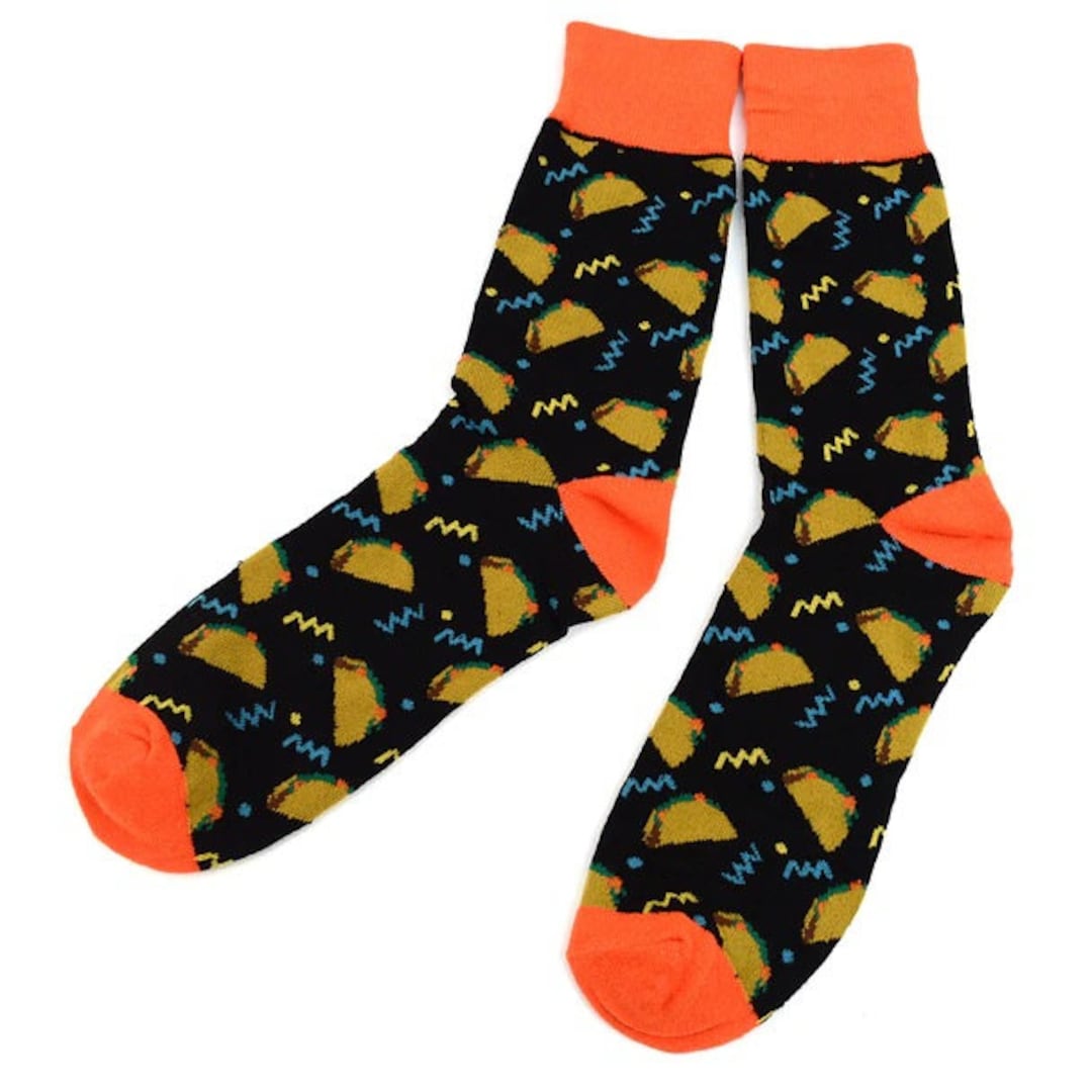 Men's Tacos Socks, Men's Funny Socks, Men's Novelty Crew Sock, Fun Men ...