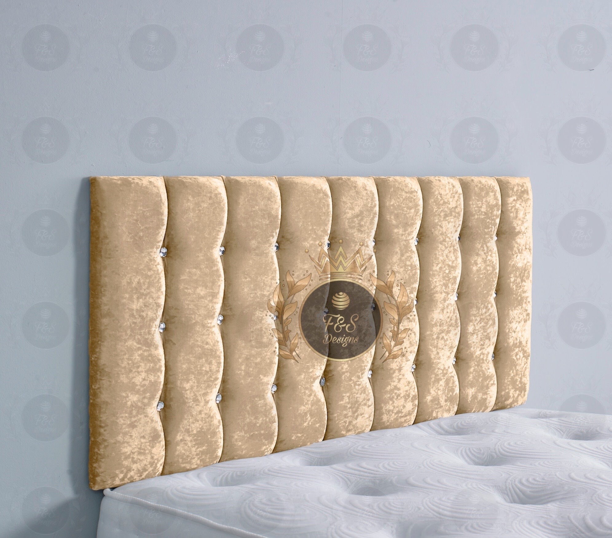 Buy CRUSHED VELVET HEADBOARD New Diana Design 24 Height Kingsize Double Single Super King Online in India Etsy