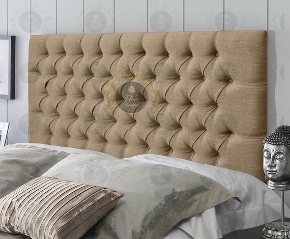 Tan tufted headboard store