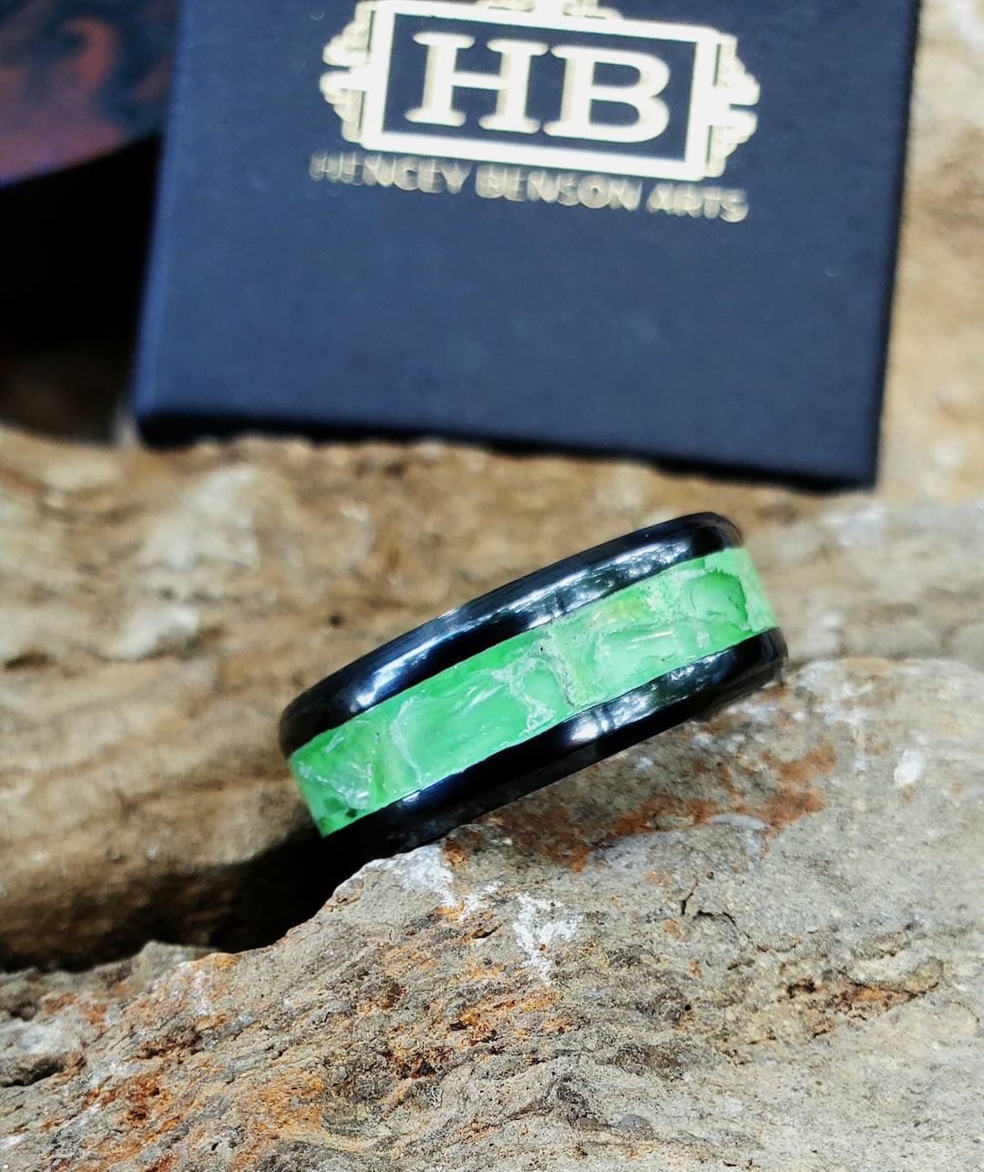 Uranium Glass Ring, Nuclear Ring, Blue Uranium Glass Ring, Vintage ...