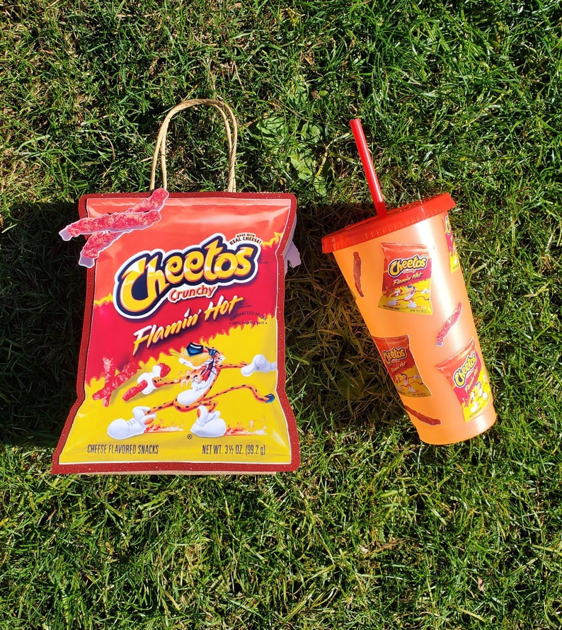 Flamin Hot Cheetos Chips Tumblercup Cute T Bagparty Favor Hot Cheeto Queengirl Etsy