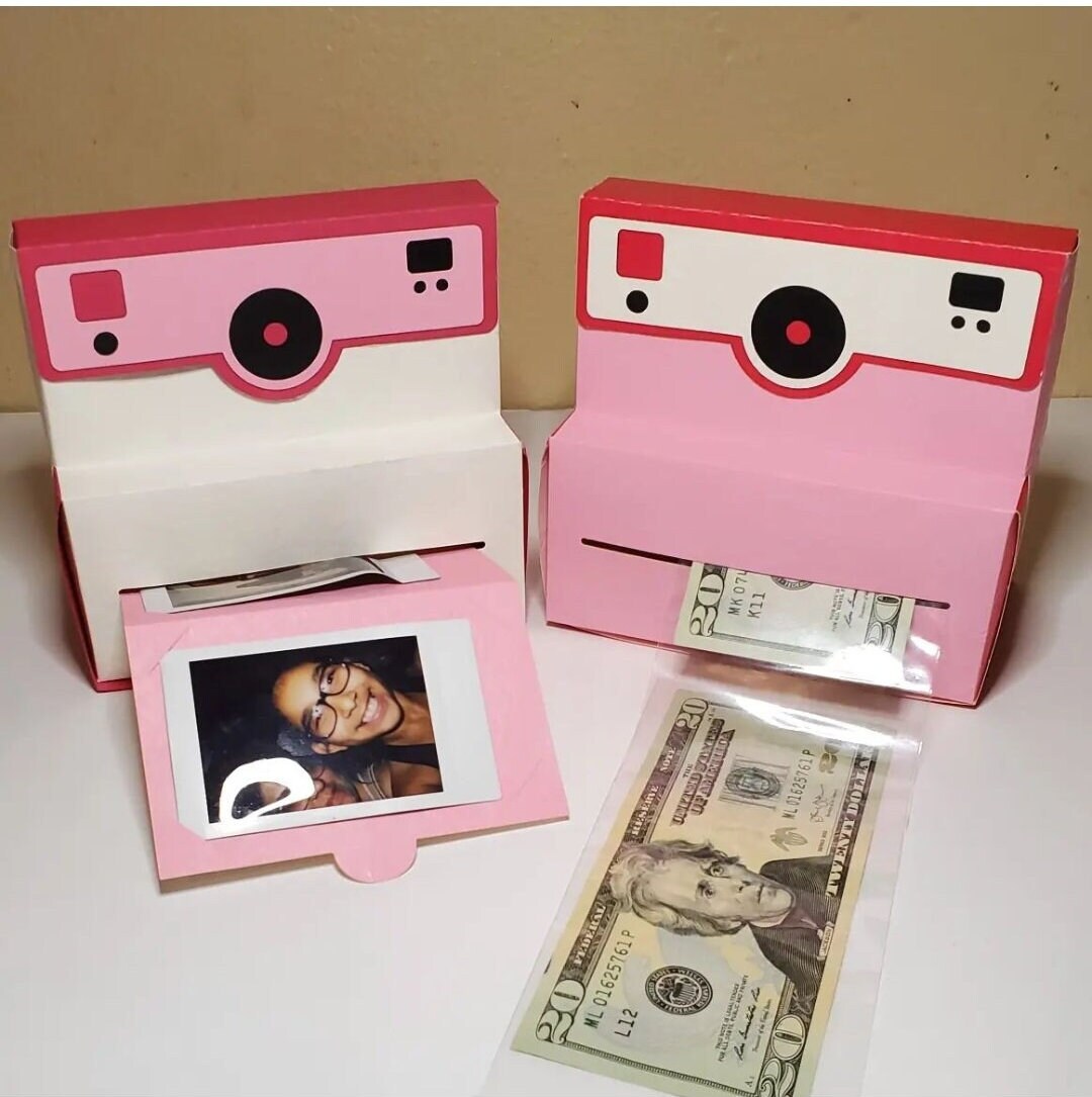 Instax Polaroid Vintage Camera, Cardstock Box, Money/picture ...