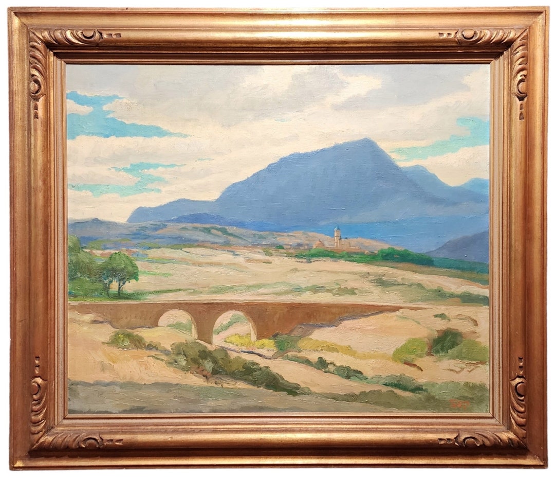 Charles Mclaughlin, Auqaduct E Saltillo, 1930s Mexico, Impressionist ...
