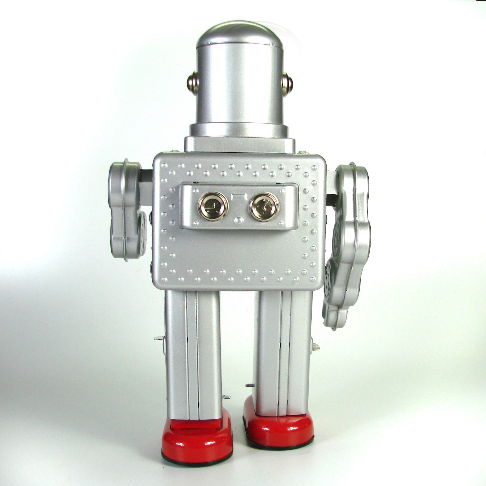 Astro Spaceman Robot in 15 Light up Wood Display Box Crate One of a ...