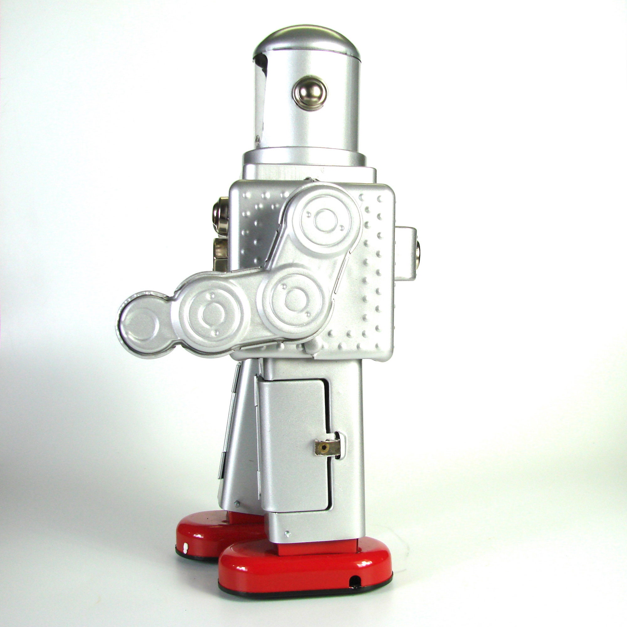 Astro Spaceman Robot in 15 Light up Wood Display Box Crate One of a ...