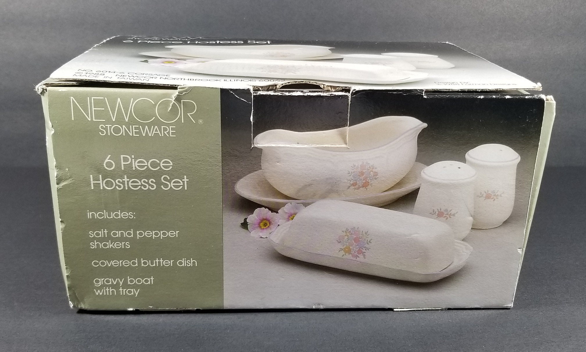 Vintage Newcor Stoneware 6 Piece Hostess Set - Etsy