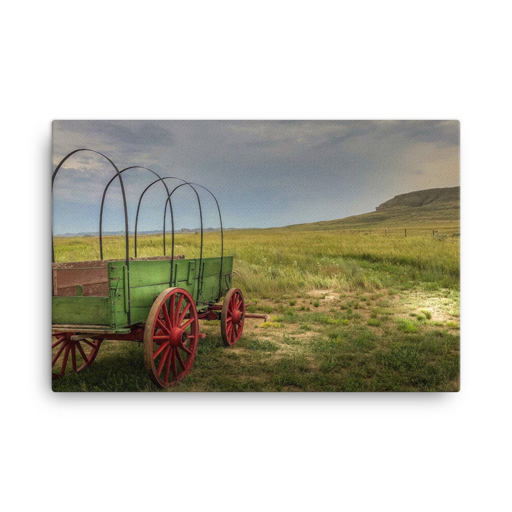 Wagon on the Prairie Canvas Wall Art - Etsy