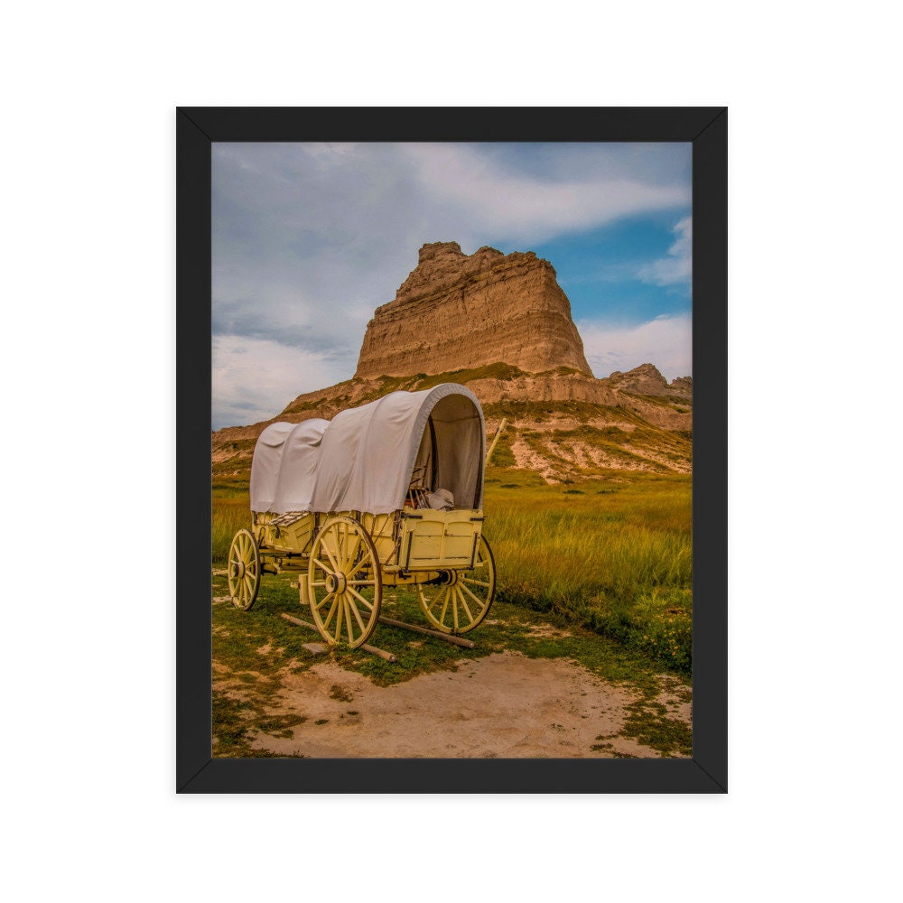 Covered Wagon Framed Poster - Etsy