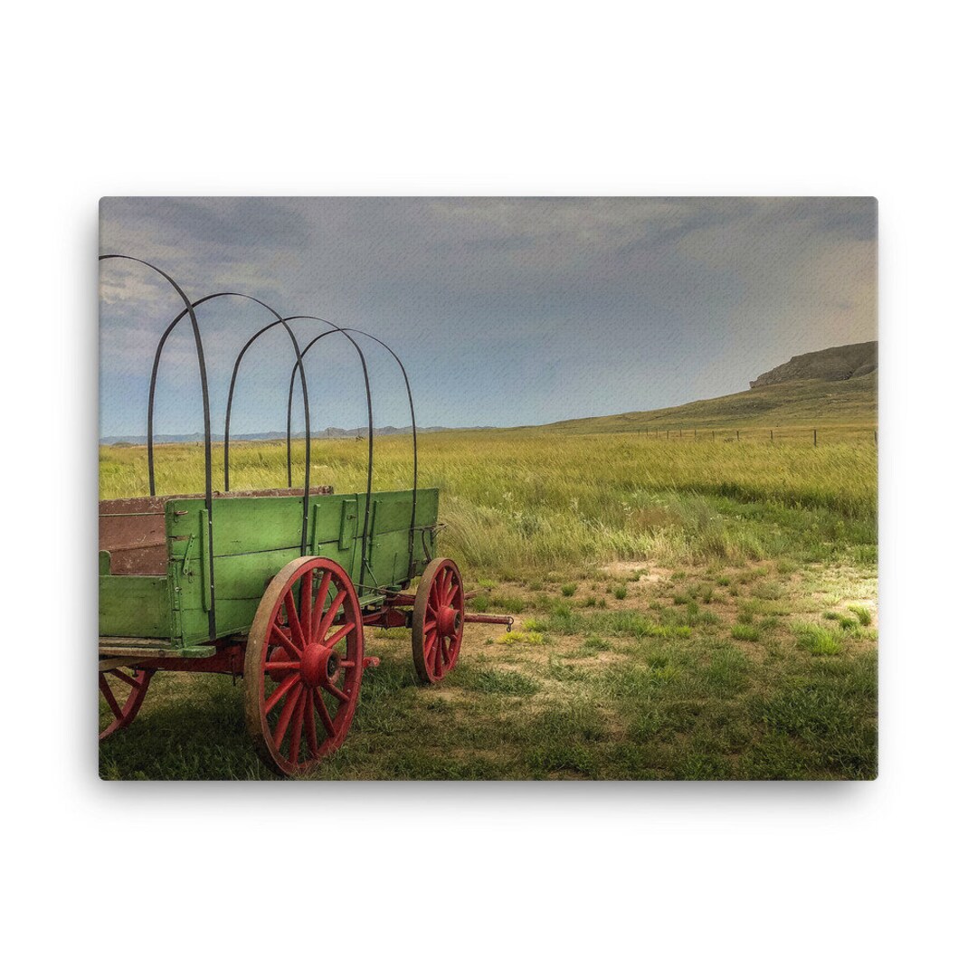 Wagon on the Prairie Canvas Wall Art - Etsy