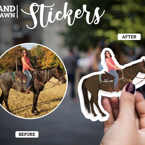 Custom Horse Stickers Equestrian Stickers Personalized Gifts - Etsy