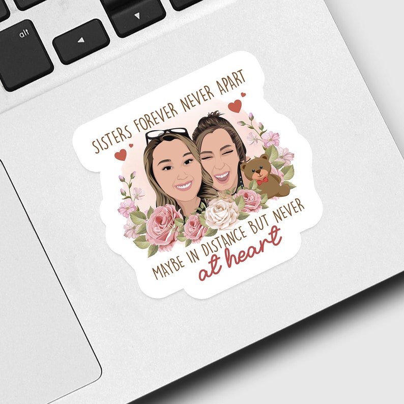 Drawing for Your Sister, Custom Sister Sticker, Sticker Sisters Forever ...