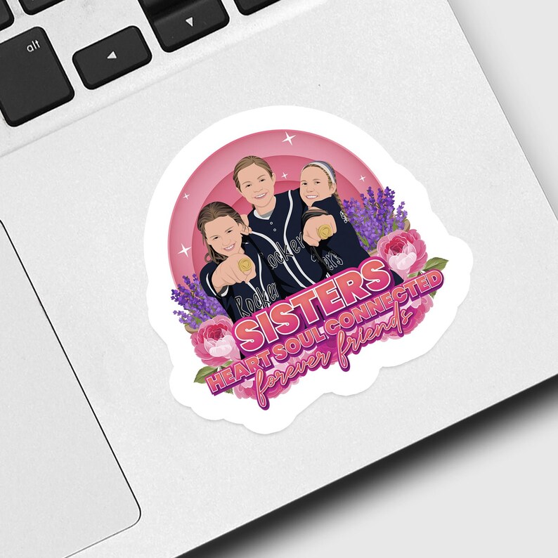 Custom Sisters Stickers Sisters Cartoon Drawing Sibling - Etsy