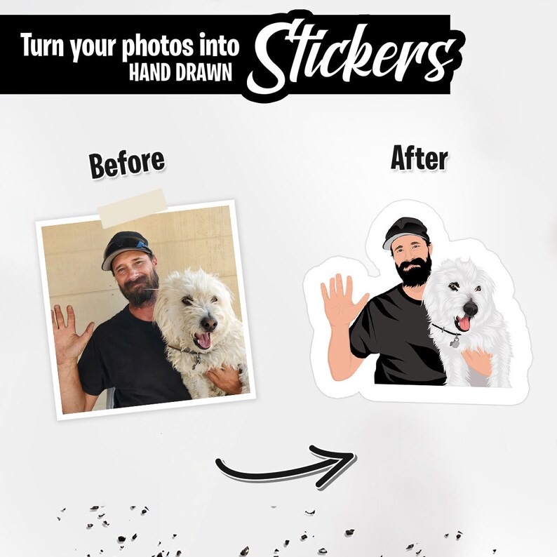 Custom Dog Owner Sticker - Hand Drawn | Dog Dad Sticker, Dog Mom ...