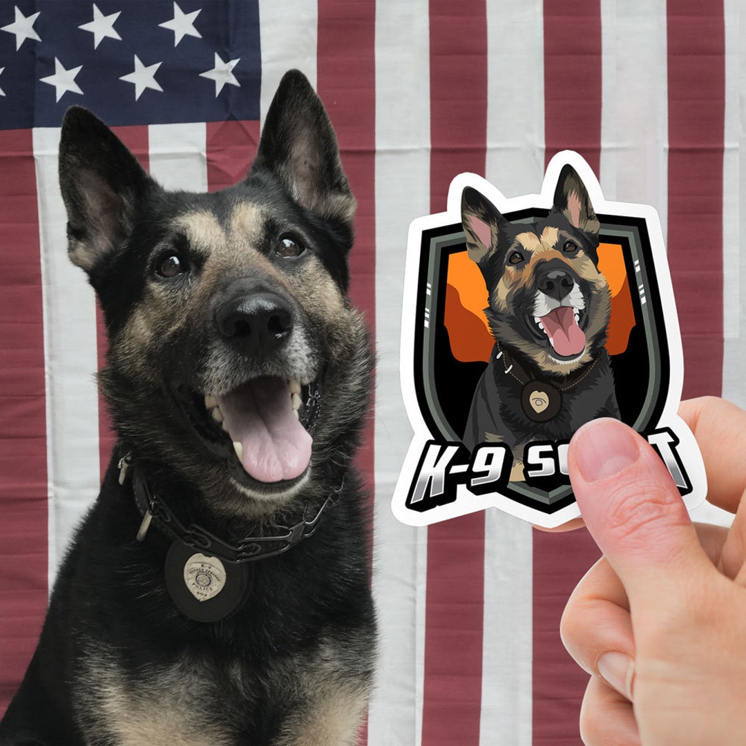 Custom Police K9 Stickers - Hand Drawn - Etsy